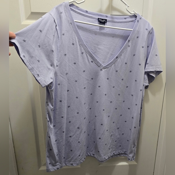 Splendid | Tops | Splendid Purple Relaxed Short Sleeve Tee With Stars ...